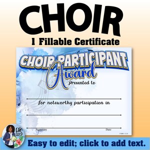 Choir Powerpoint Certificate, Powerpoint Certificate, Music, Templates ...