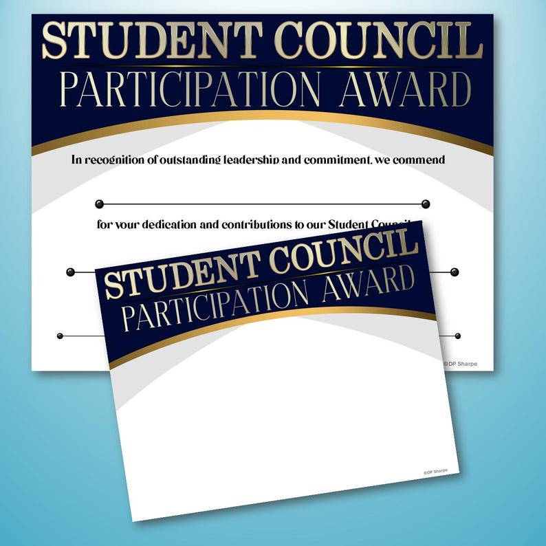Student Council Certificate - Etsy