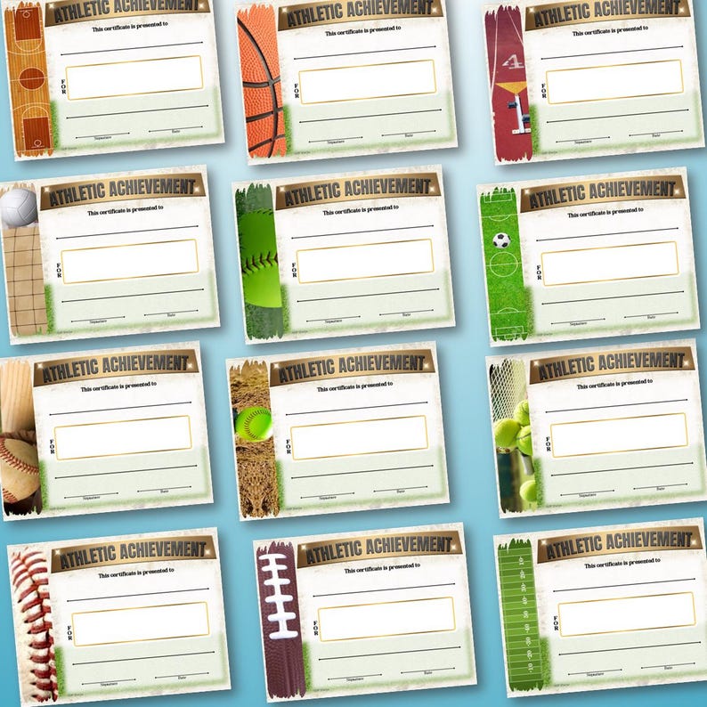 Sports/athletic Certificates, Powerpoint Certificates, School ...