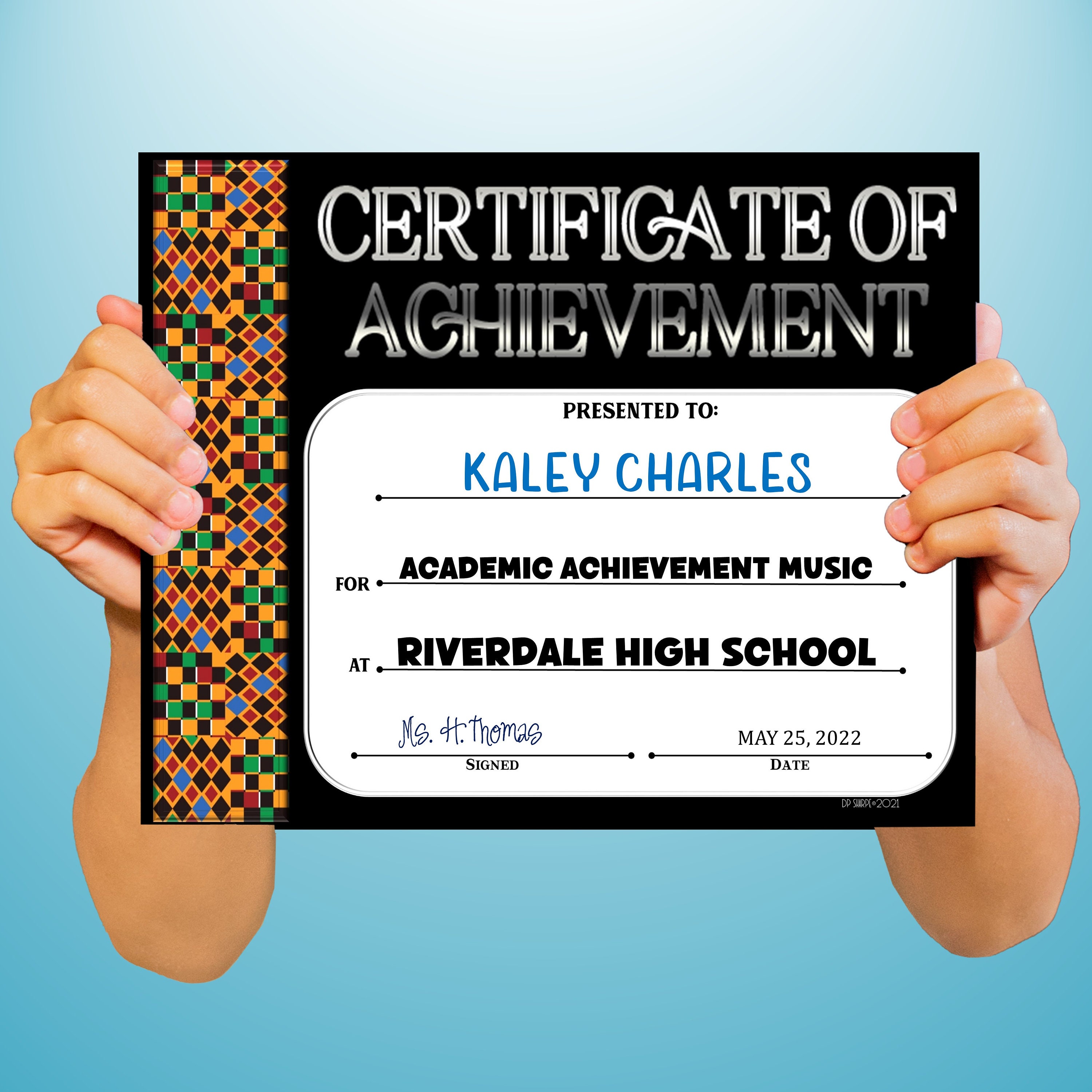 Kente Achievement/recognition Powerpoint Certificate Fillable - Etsy