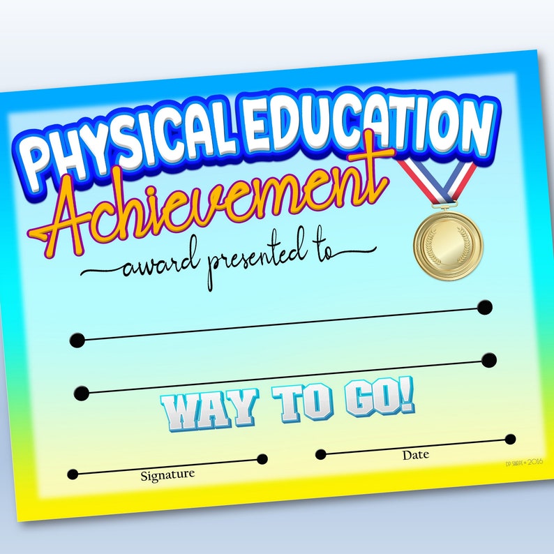 Phys.ed Powerpoint Certificate, Powerpoint Certificate, Templates ...