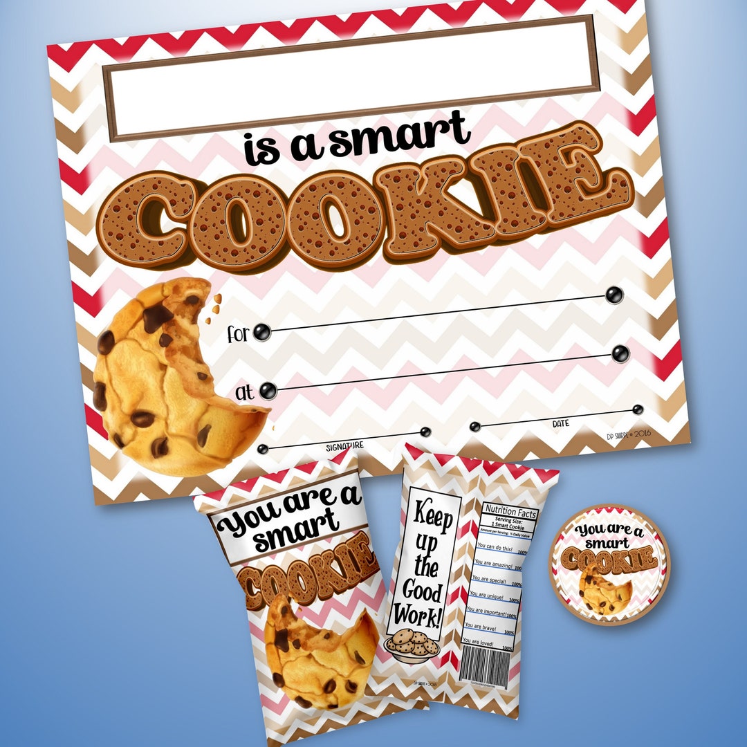 Smart Cookie Certificate With Treat Bag and Tag, Powerpoint ...