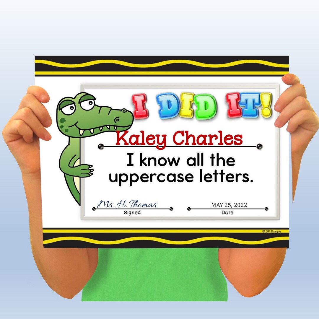 Kindergarten Skills Certificates - Etsy