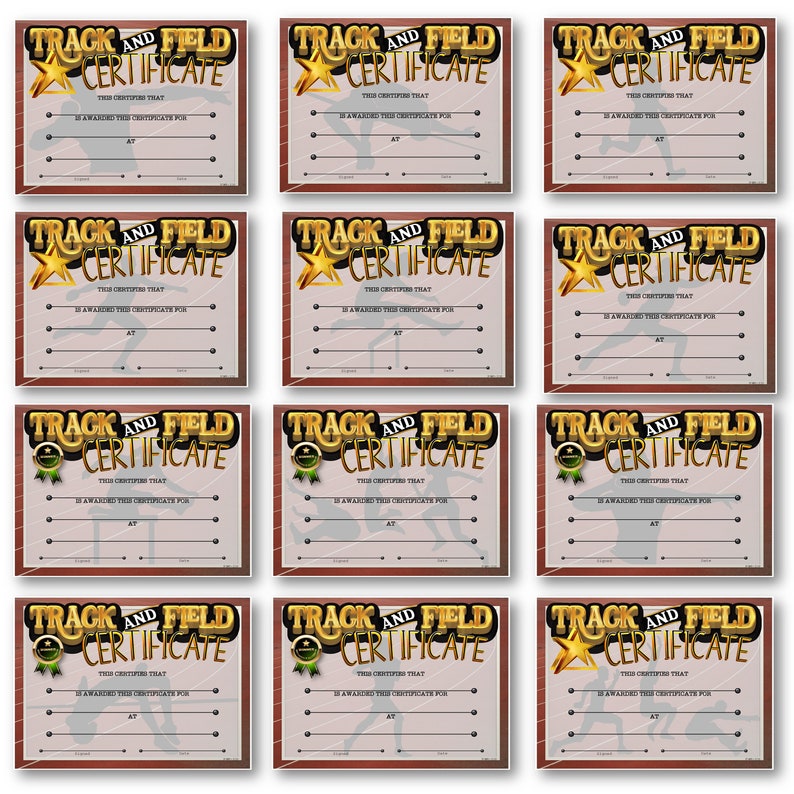 Track and Field Certificates, Powerpoint Certificates, Sport ...