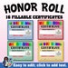 Honor Roll Certificates, Powerpoint Certificates, School Certificates ...