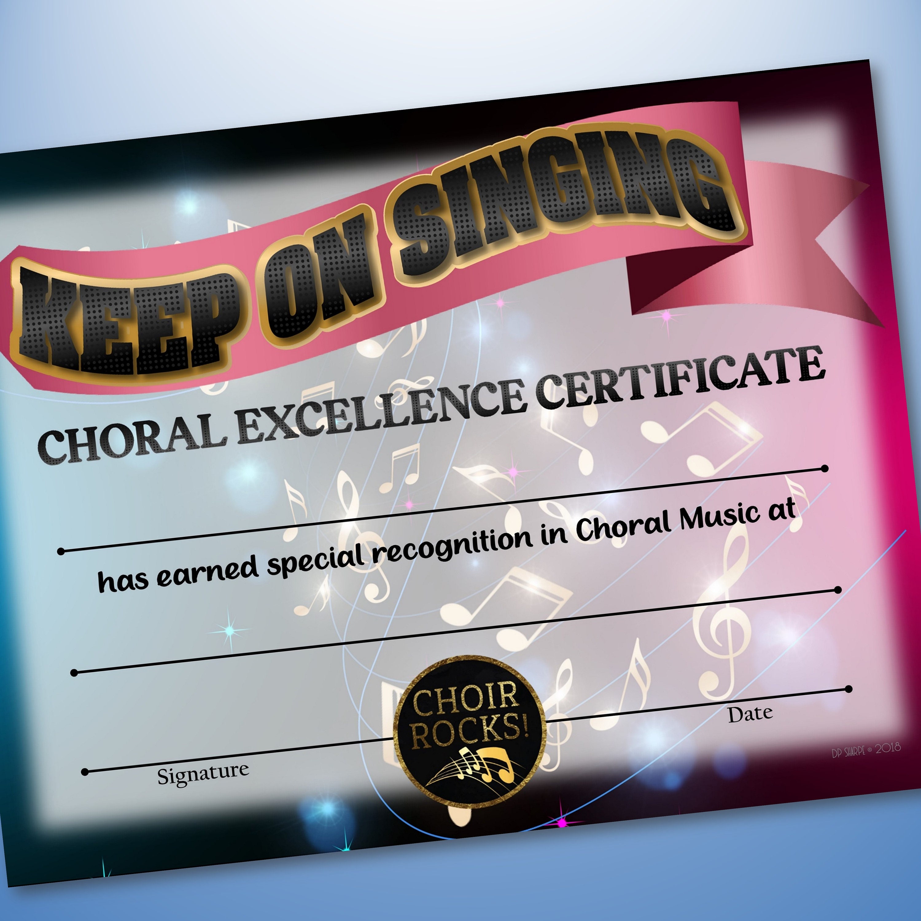 Choir Powerpoint Certificate, Powerpoint Certificate, Music, Templates ...