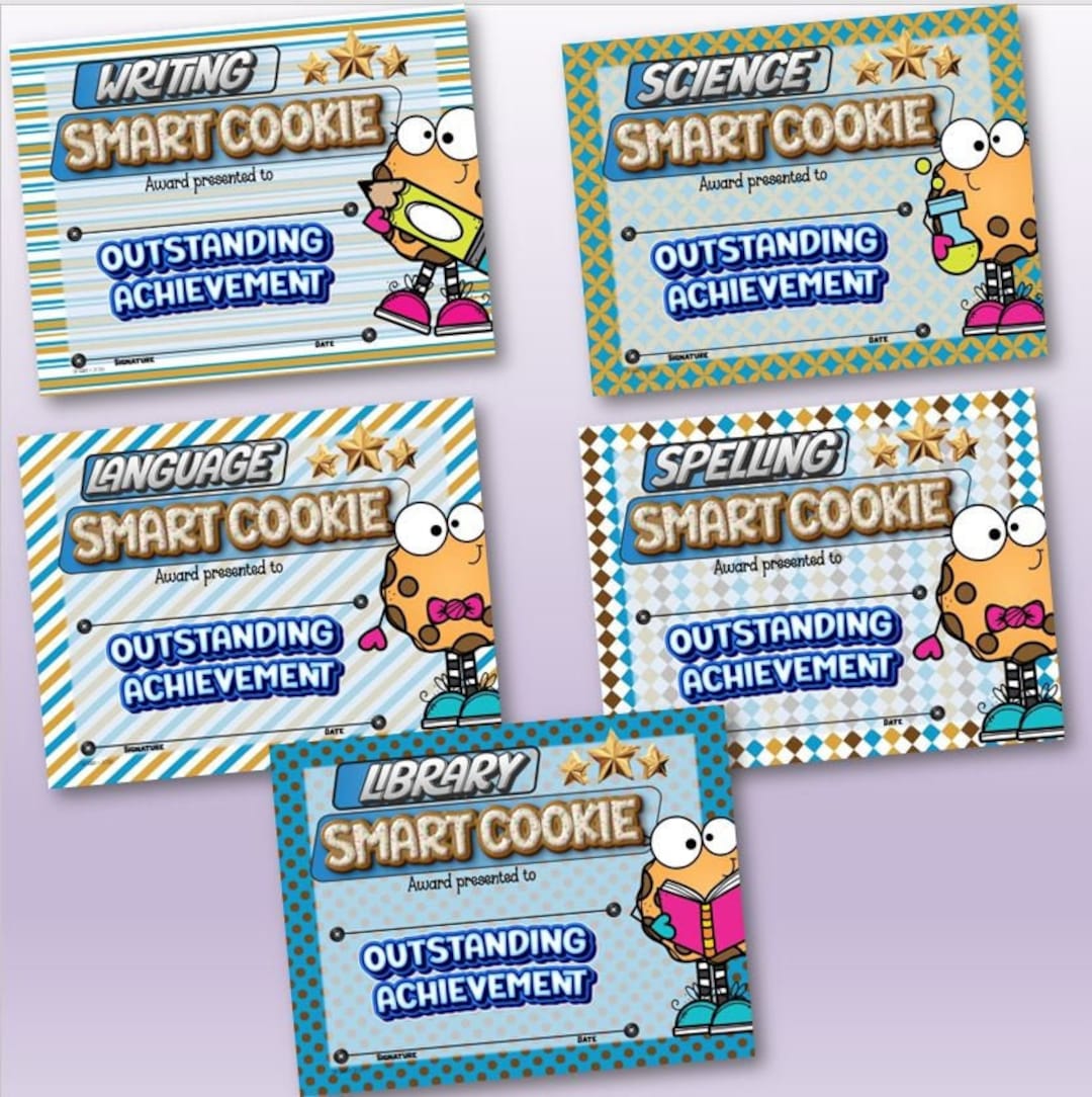 Smart Cookie Certificates, Powerpoint Certificates, School Subjects ...