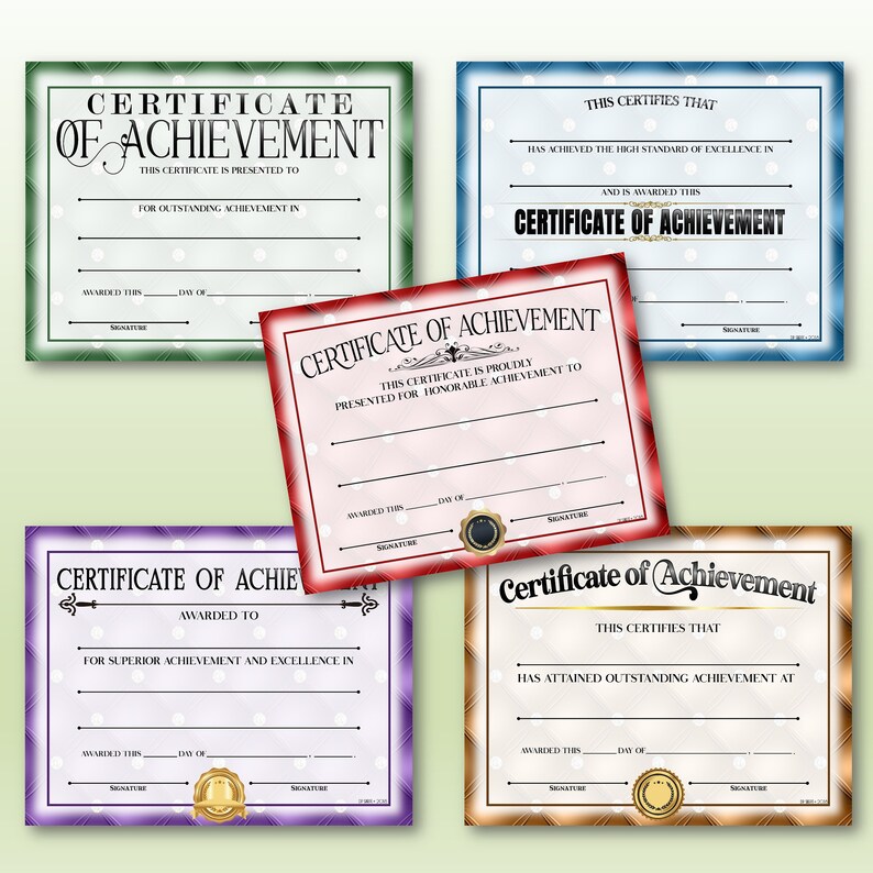 Achievement Powerpoint Certificates, Powerpoint Certificate ...