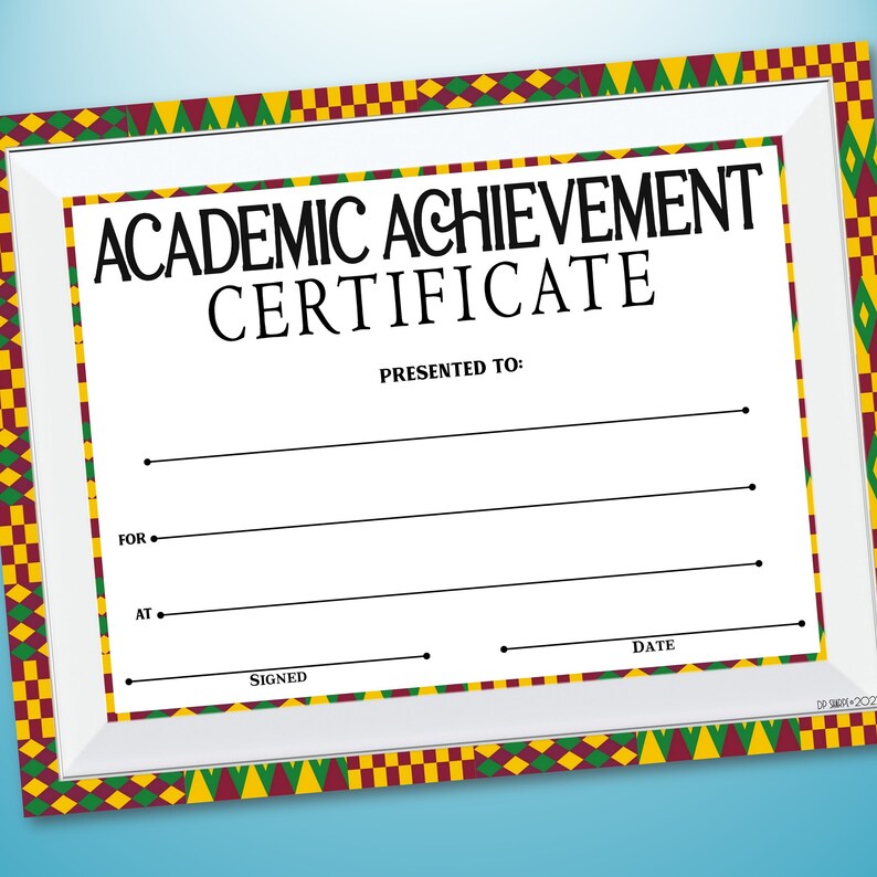 Kente Achievement/recognition Powerpoint Certificate, Fillable ...