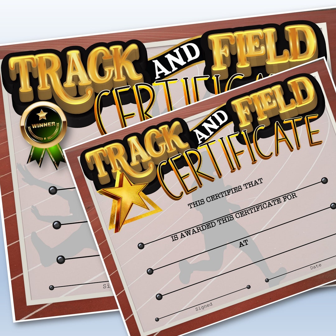 Track and Field Certificates, Powerpoint Certificates, Sport ...