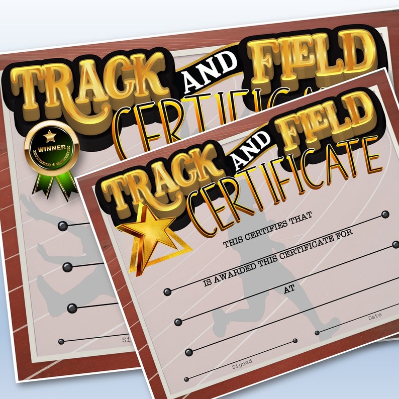 Track and Field Certificates, Powerpoint Certificates, Sport ...