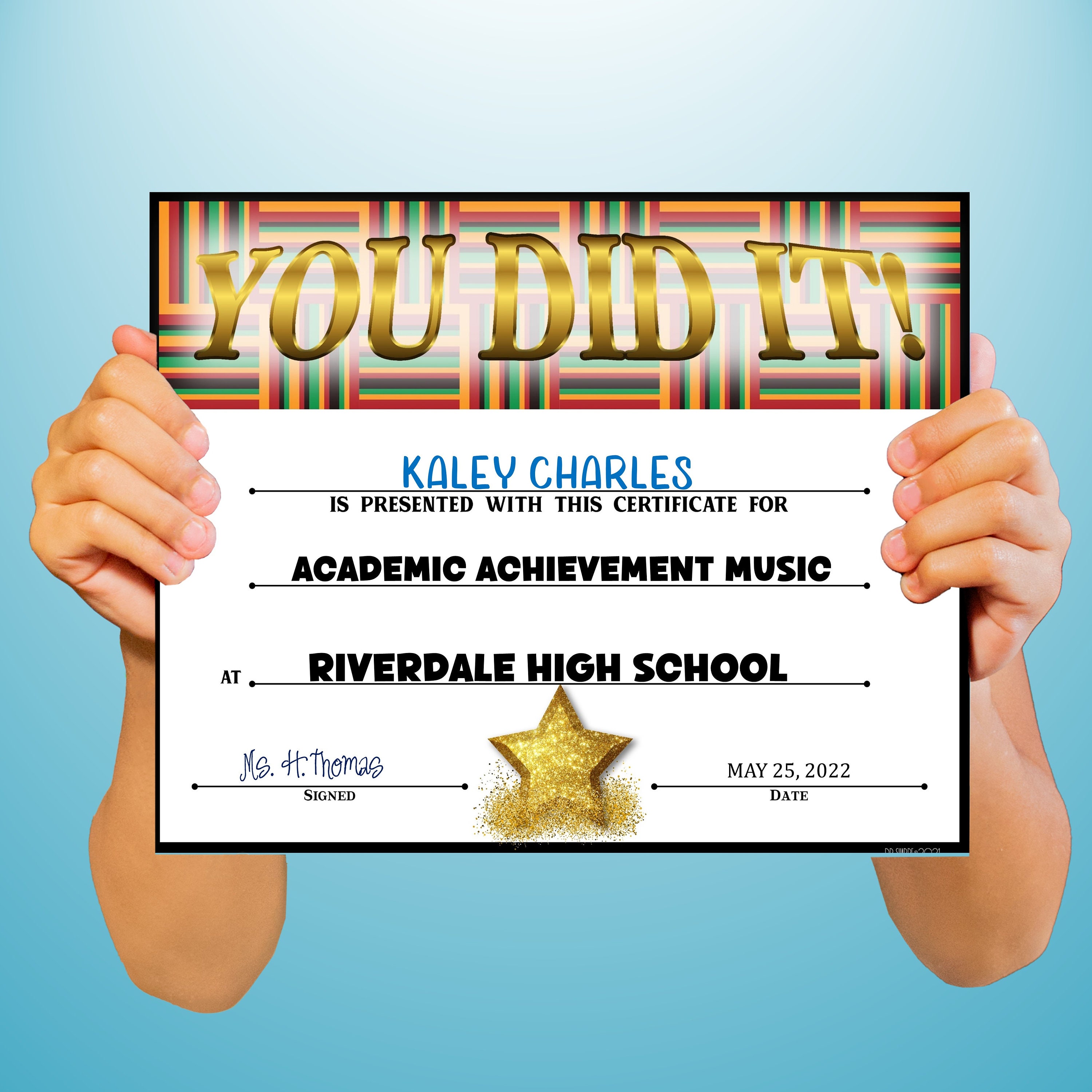 Kente Achievement/recognition Powerpoint Certificate, Fillable ...