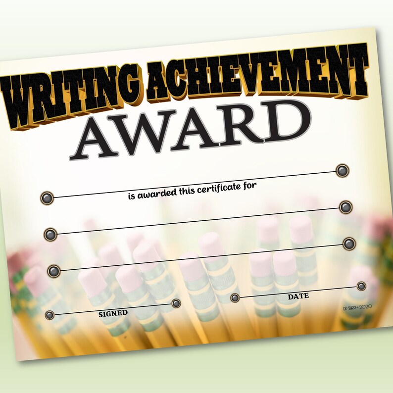 Writer Powerpoint Certificate, Powerpoint Certificate, Writer ...