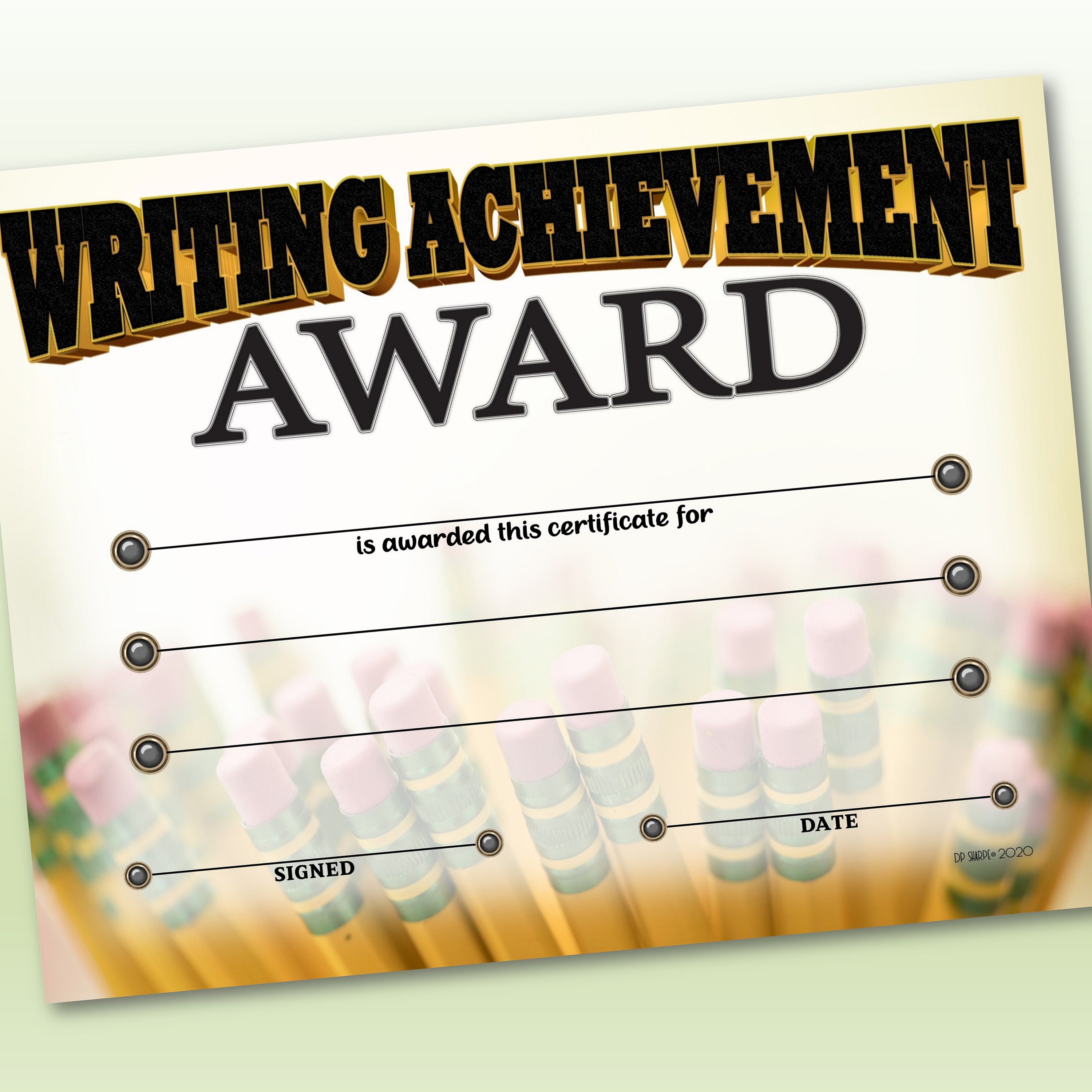 Writer Powerpoint Certificate, Powerpoint Certificate, Writer ...