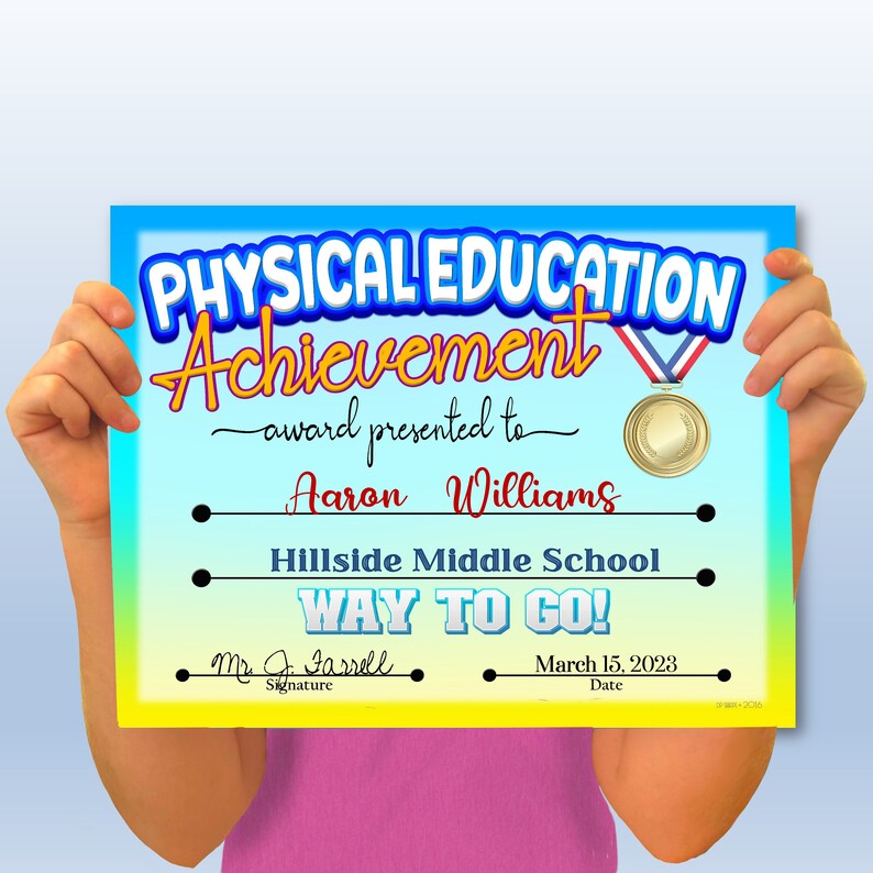 Phys.ed Powerpoint Certificate, Powerpoint Certificate, Templates ...