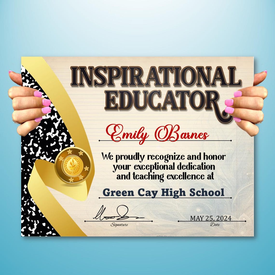 Inspirational Educator Certificate - Etsy