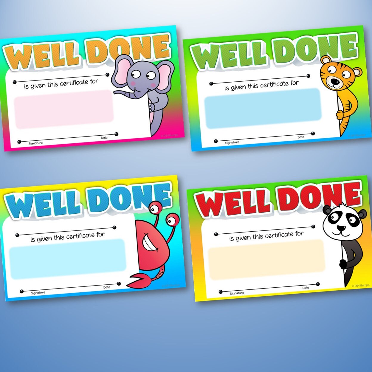 Well Done Certificates, Powerpoint Certificates, School Certificates ...