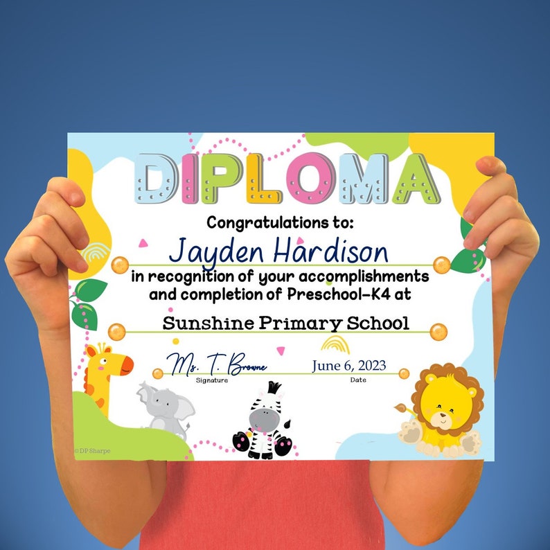 Preschool Kindergarten End of Year Graduation Certificates - Etsy