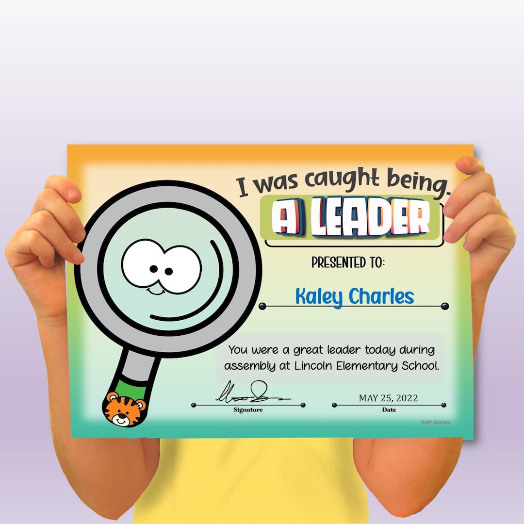 Positive Behavior Certificates - Caught Being... - Etsy