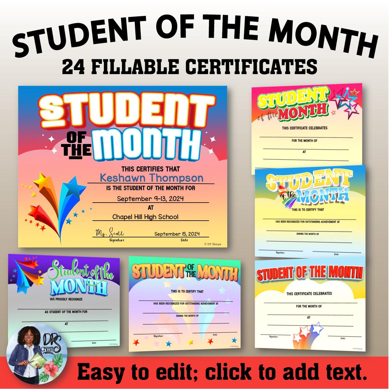 Student of the Month Certificates - Etsy