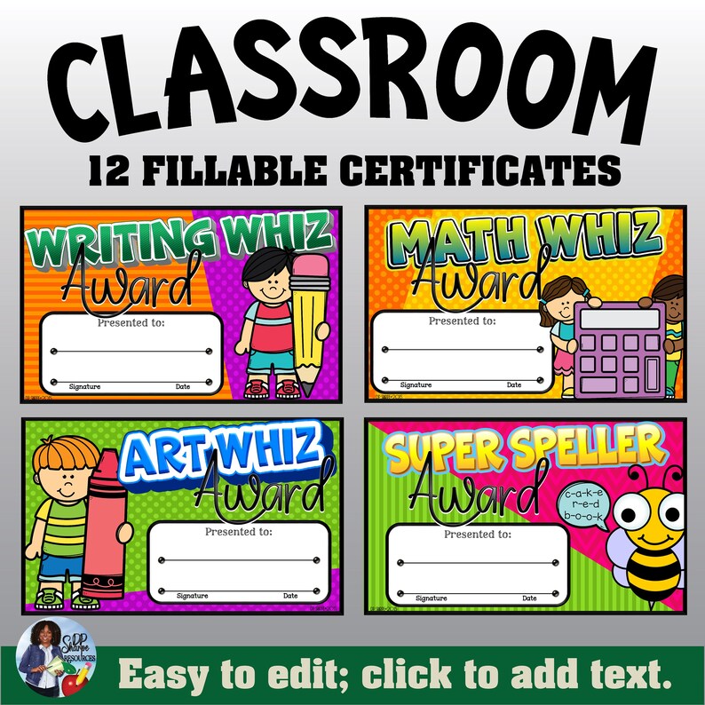 Classroom Certificates, Powerpoint Certificates, Academic Certificates ...