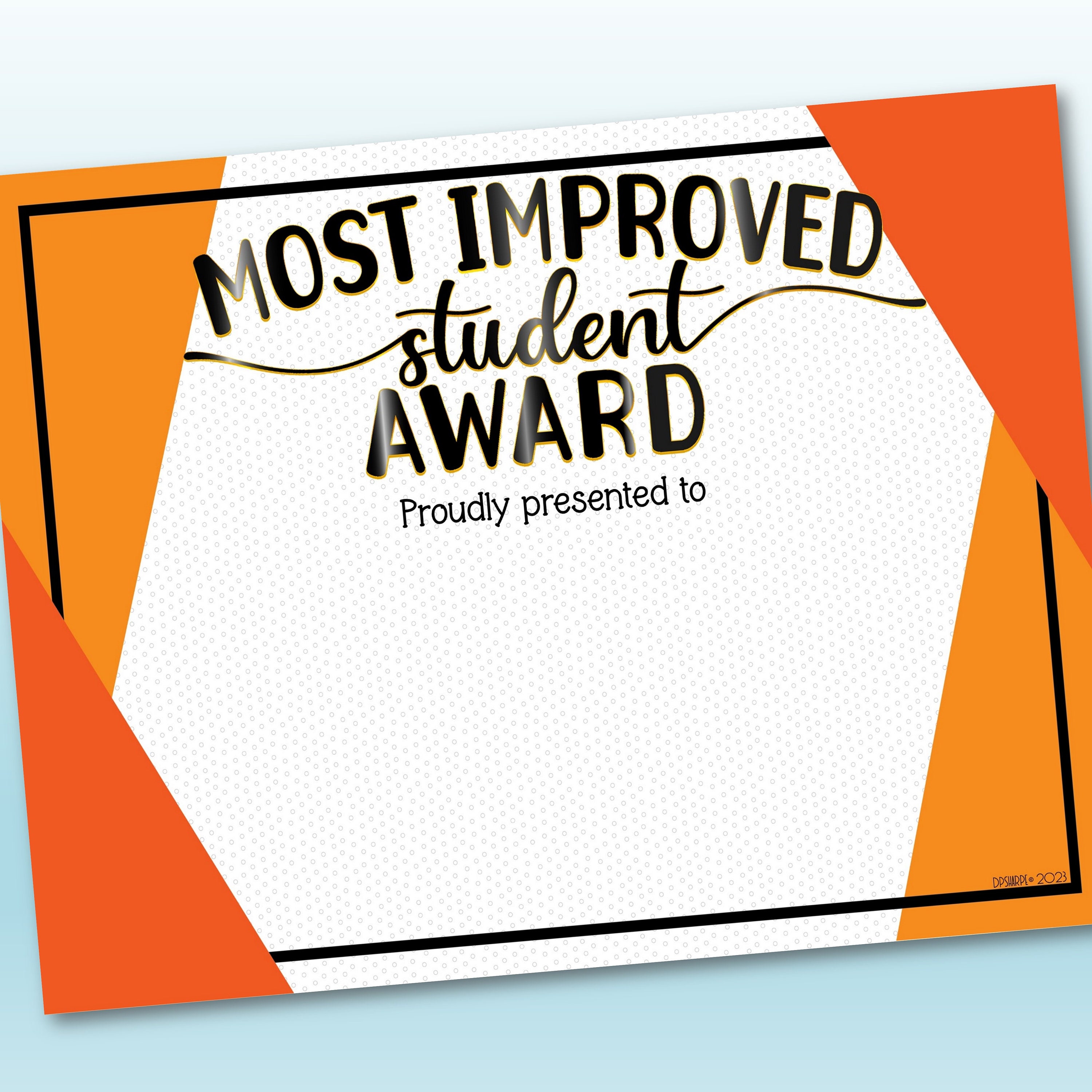 Most Improved Powerpoint Certificates, Powerpoint Certificate, Most ...