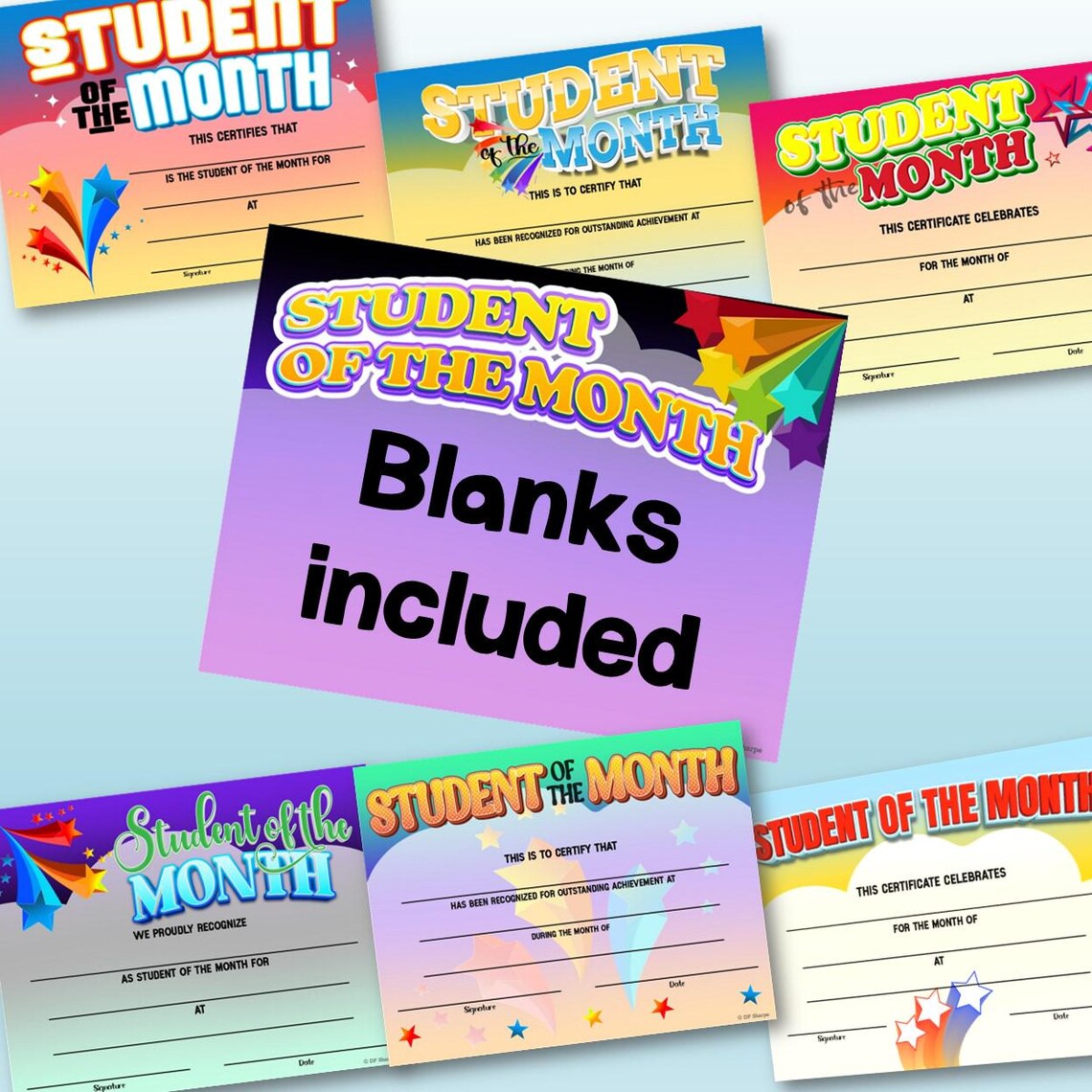 Student of the Month Certificates - Etsy