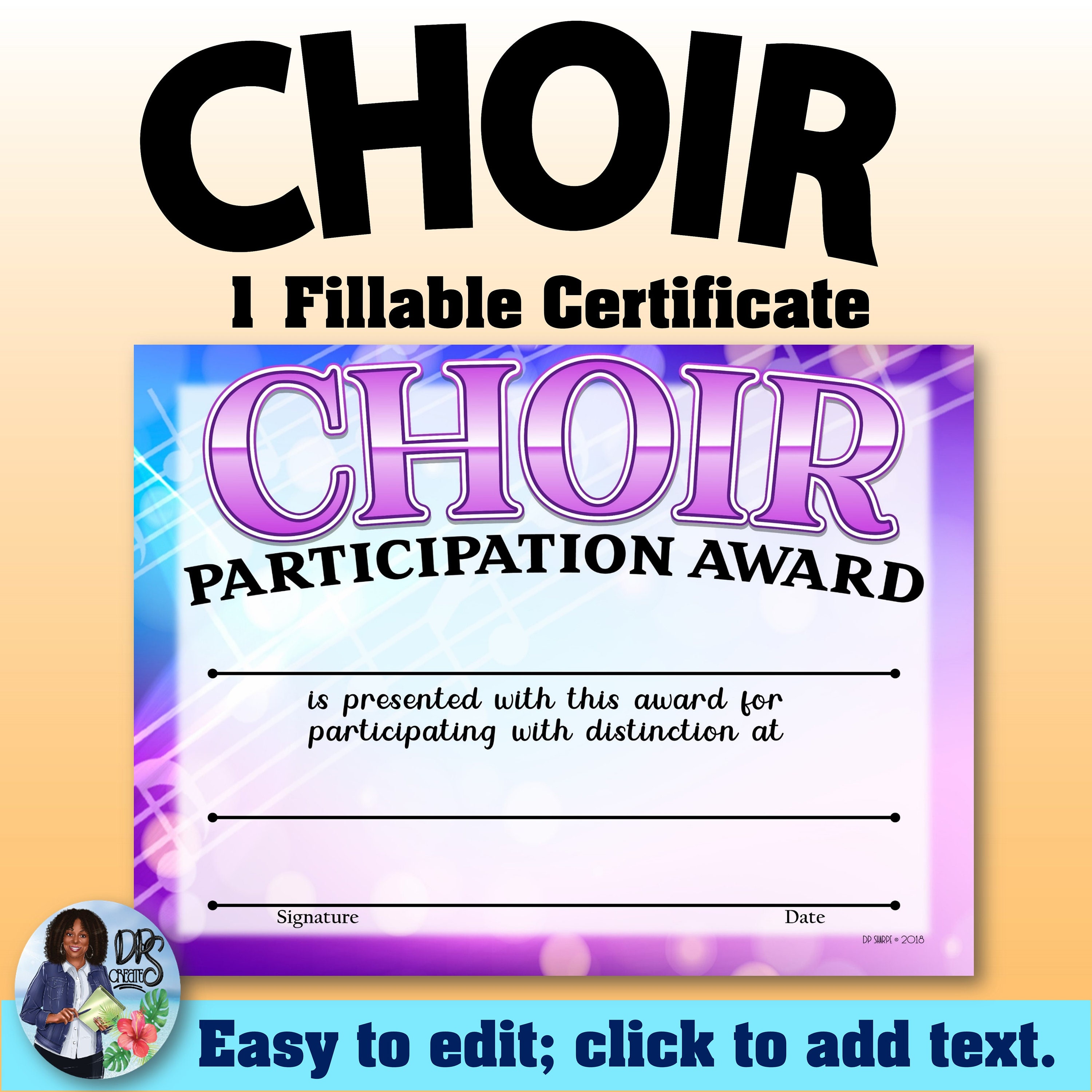 Choir Powerpoint Certificate, Powerpoint Certificate, Music, Templates ...