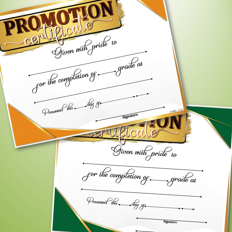 Promotion Certificates, Powerpoint Certificates, School Certificates ...