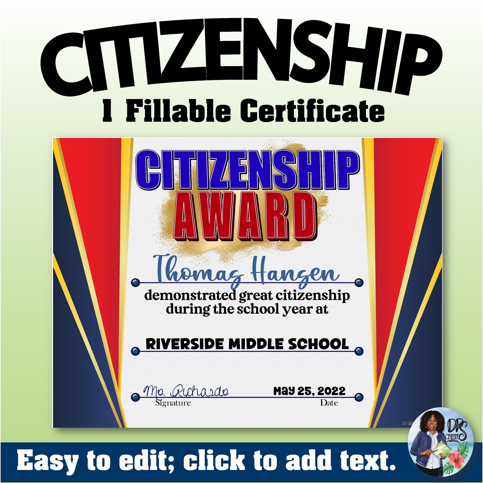 Citizenship Certificate, Powerpoint Certificates, School Certificates ...