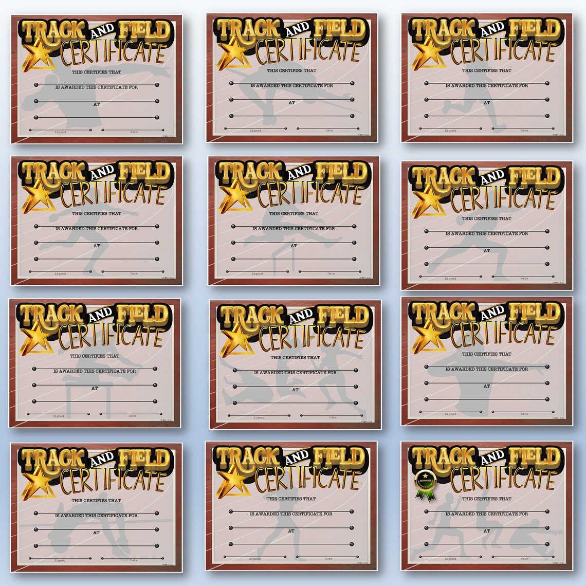 Track and Field Certificates, Powerpoint Certificates, Sport ...