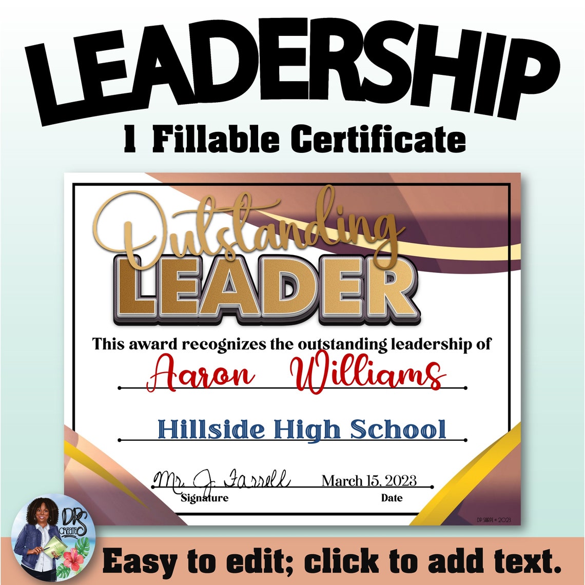 Leadership Powerpoint Certificate, Powerpoint Certificate, Templates ...