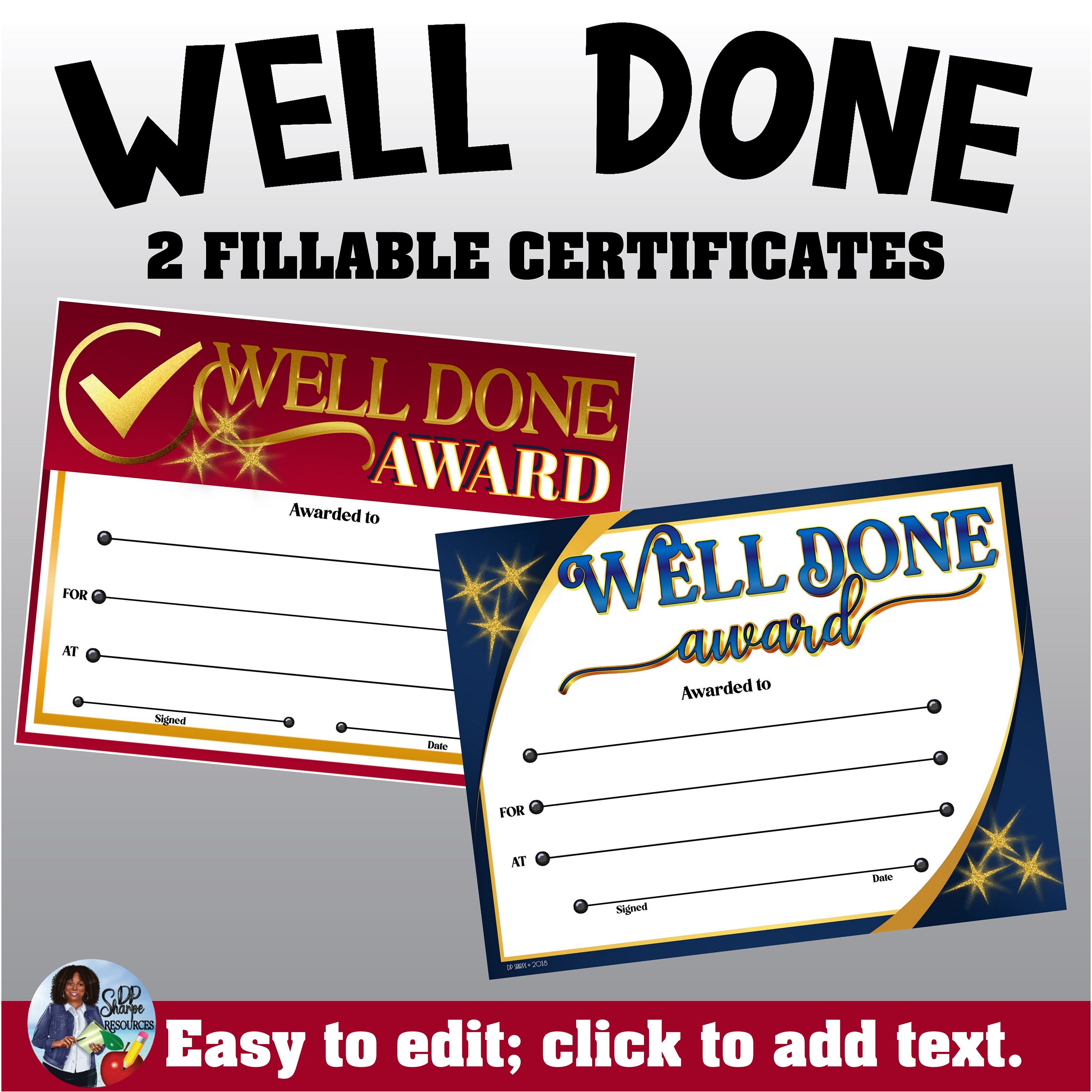 Well Done Certificates, Powerpoint Certificates, School Certificates ...