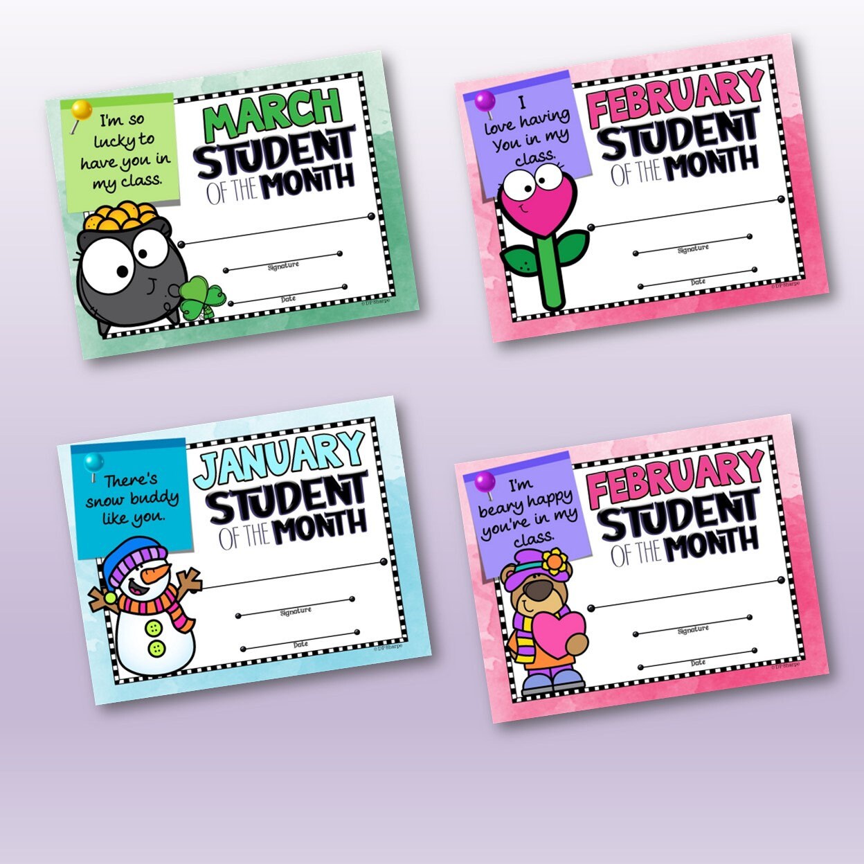 Student of the Month Certificates - Etsy