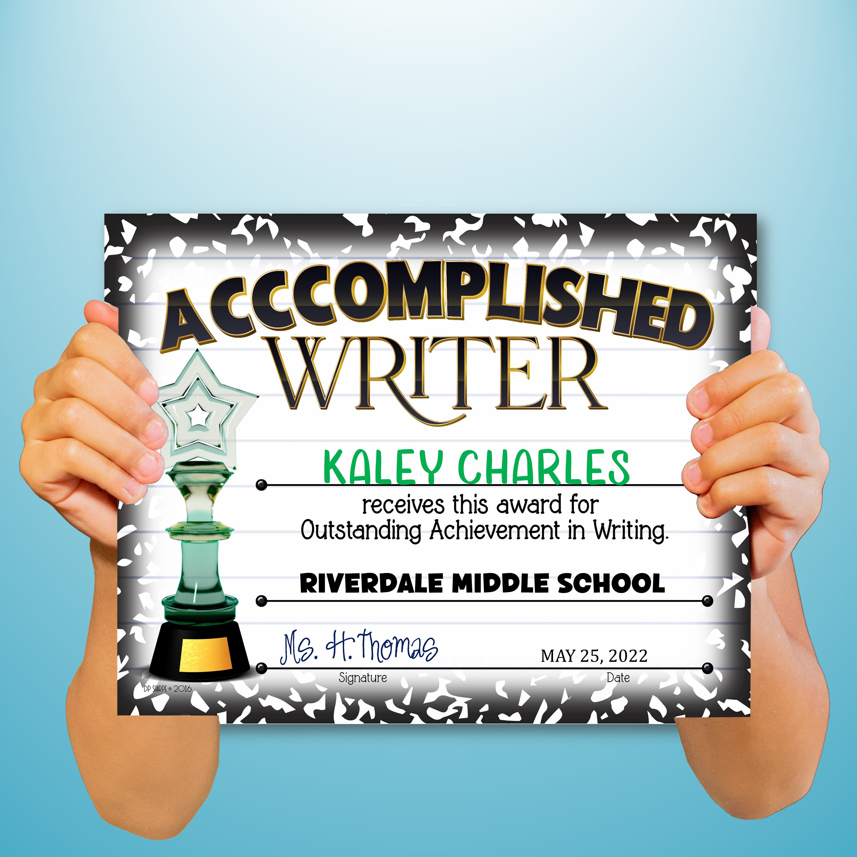 Writer Powerpoint Certificate, Powerpoint Certificate, Writer ...