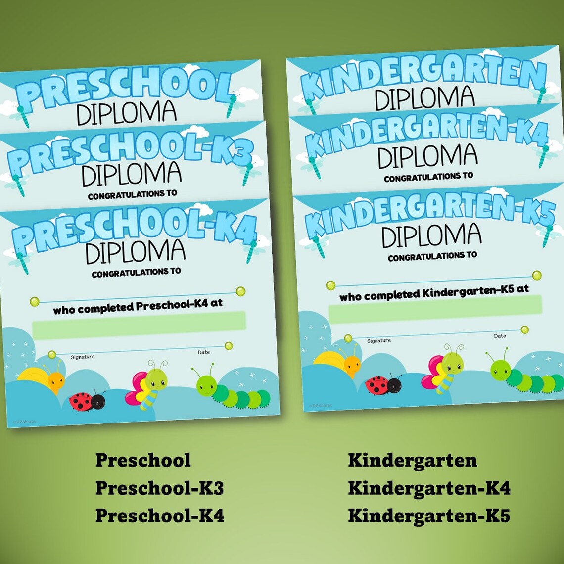 Preschool Kindergarten End of Year Graduation Certificates - Etsy