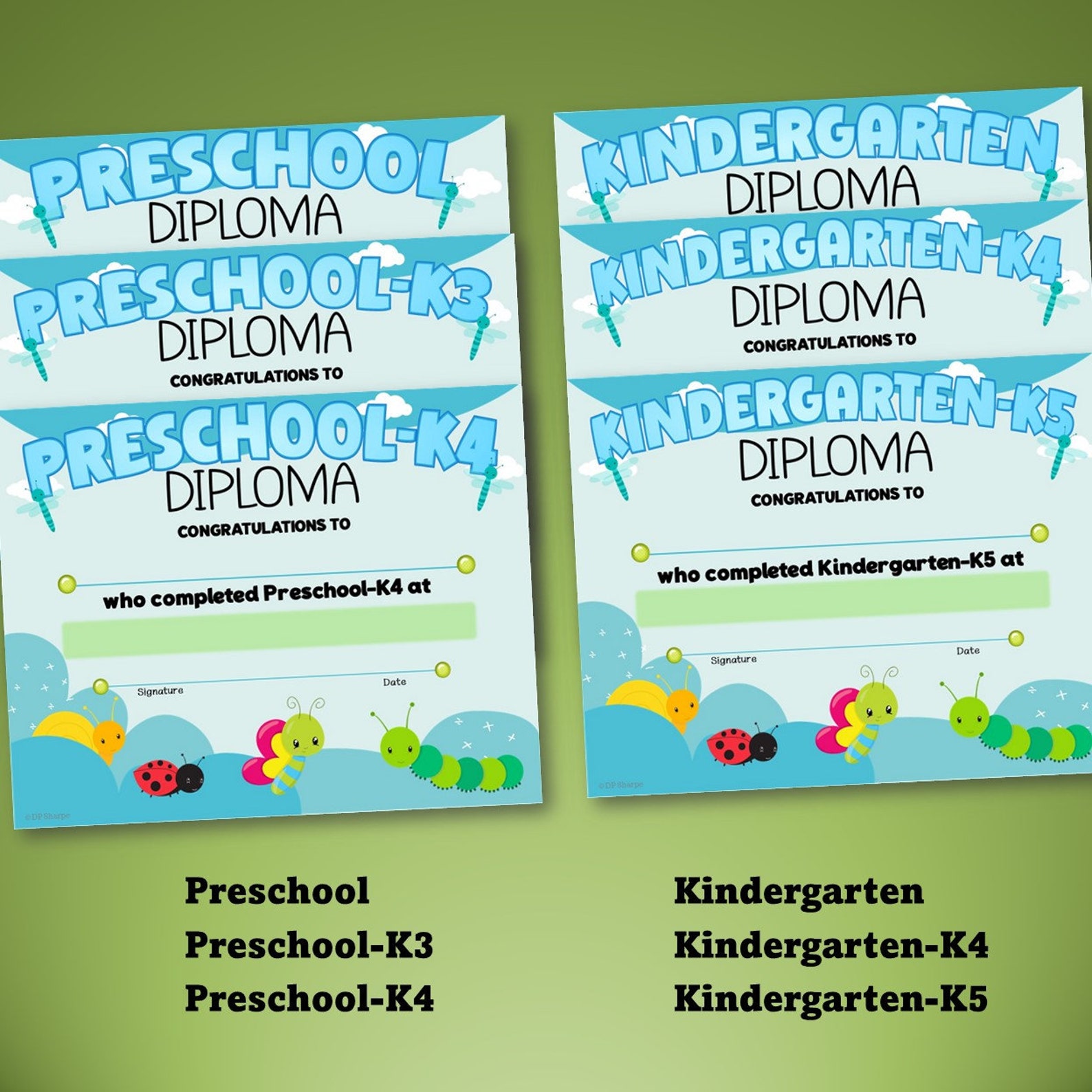 Preschool Kindergarten End of Year Graduation Certificates - Etsy