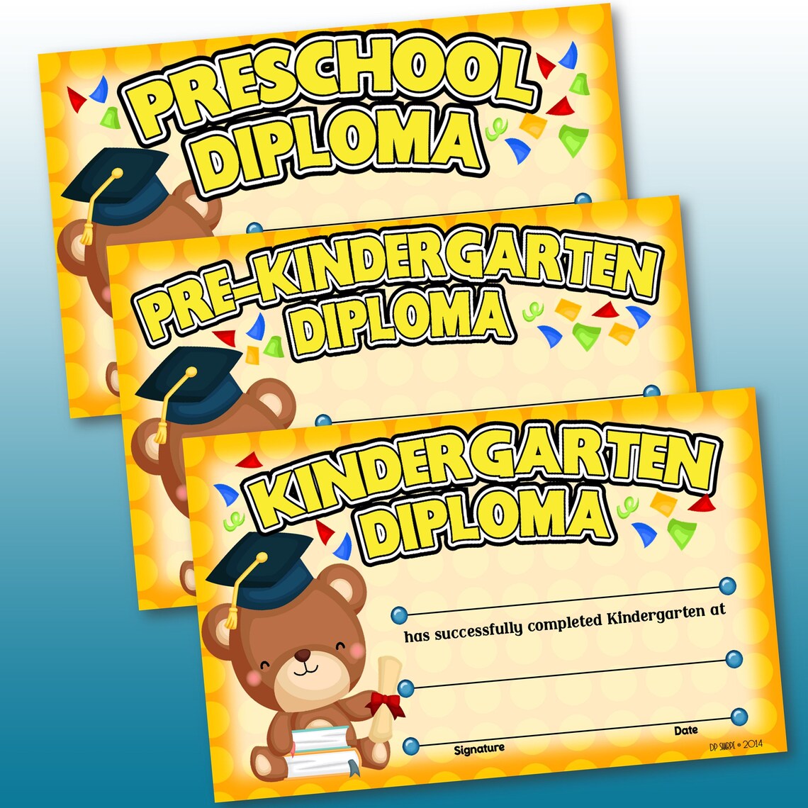 Graduation Certificates, Pre-k, Kindergarten, Preschool- Medal and ...