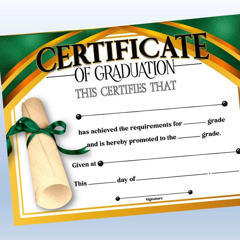 Graduation Promotion Certificates, Powerpoint Certificates, School ...