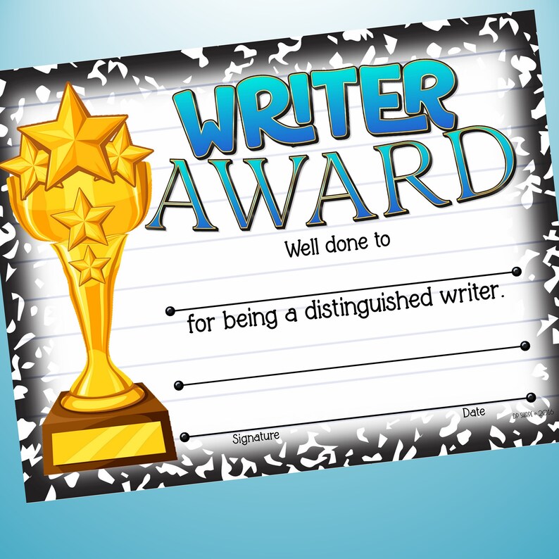 Writer Powerpoint Certificate, Powerpoint Certificate, Writer ...