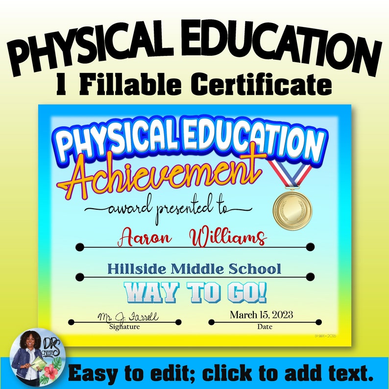 Phys.ed Powerpoint Certificate, Powerpoint Certificate, Templates ...