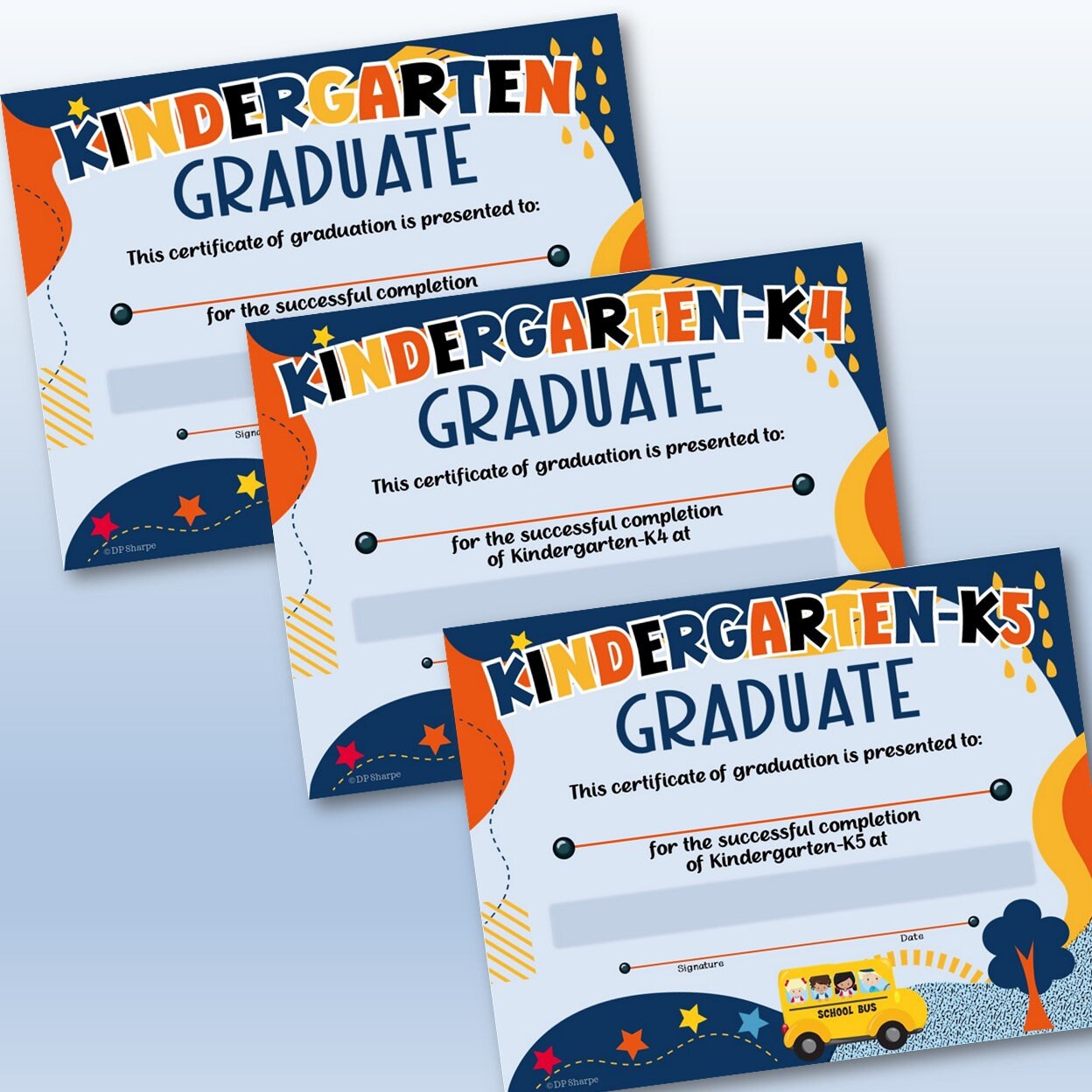 Preschool Kindergarten End of Year Graduation Certificates - Etsy