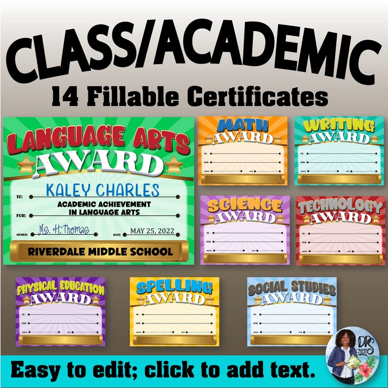 School Academic Powerpoint Certificates, Powerpoint Certificates ...