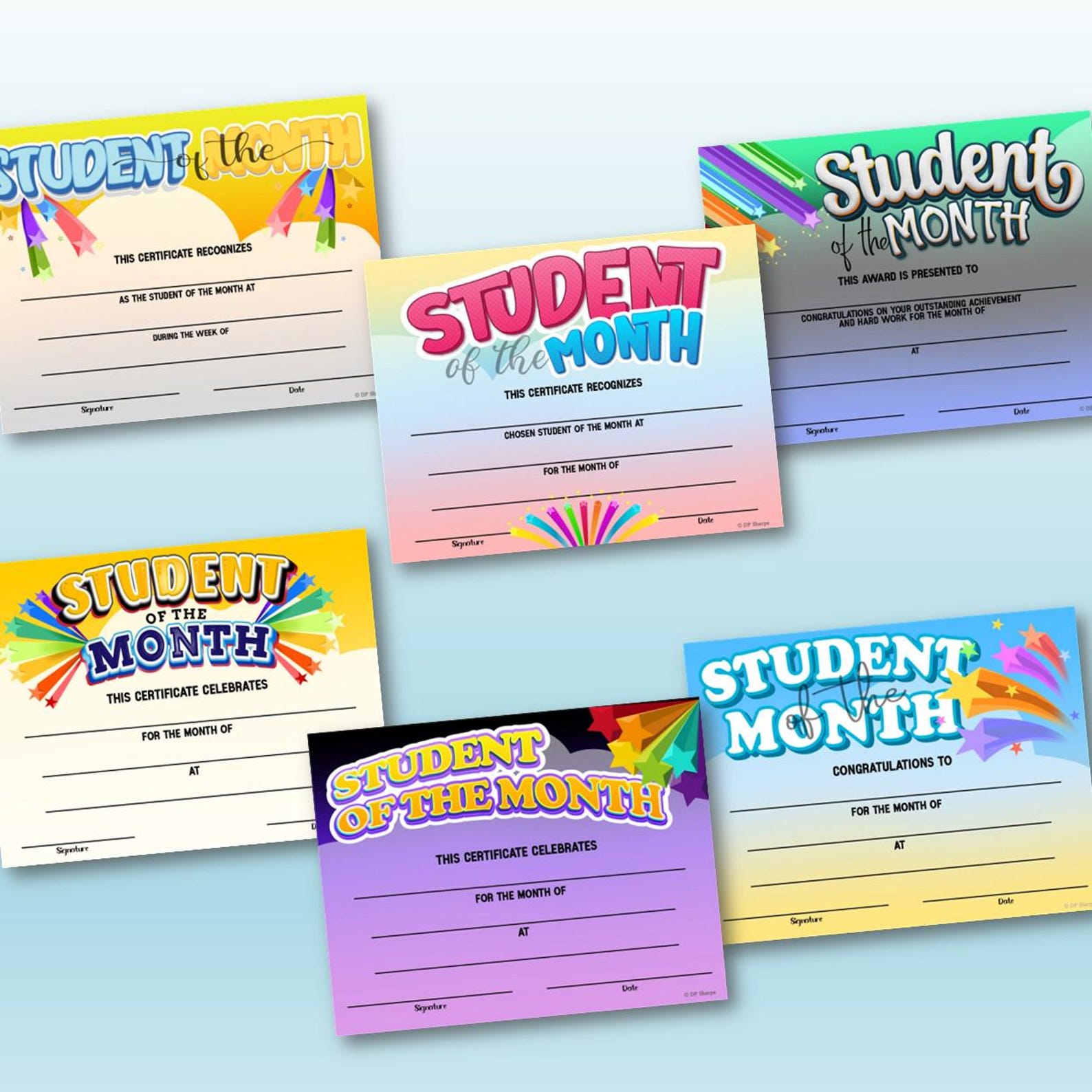 Student of the Month Certificates - Etsy