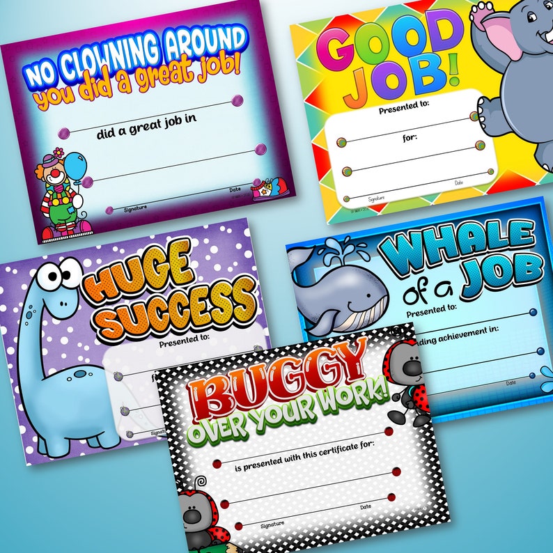 Fun Anytime Certificates and Notecards, Powerpoint Certificates, School ...