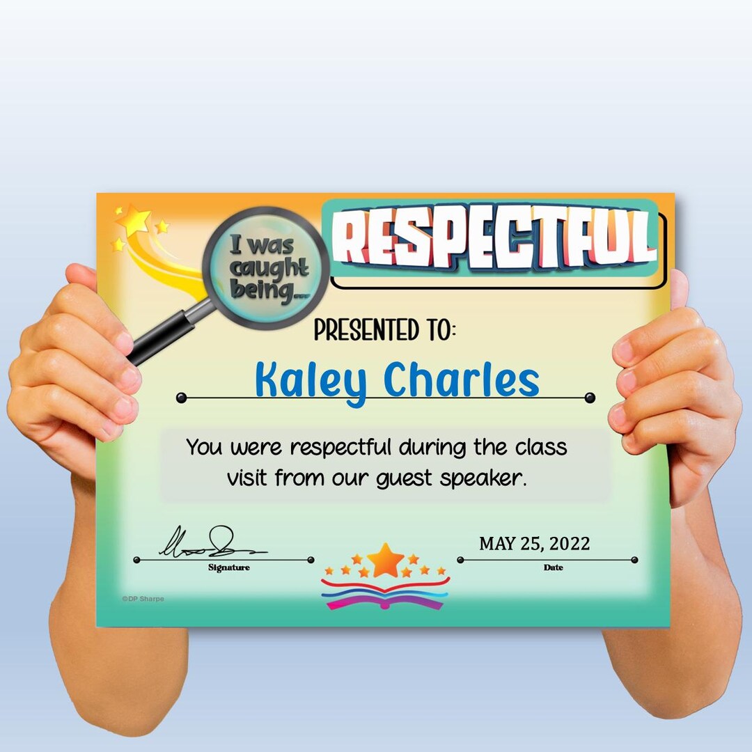 Positive Behavior Certificates - Caught Being... - Etsy