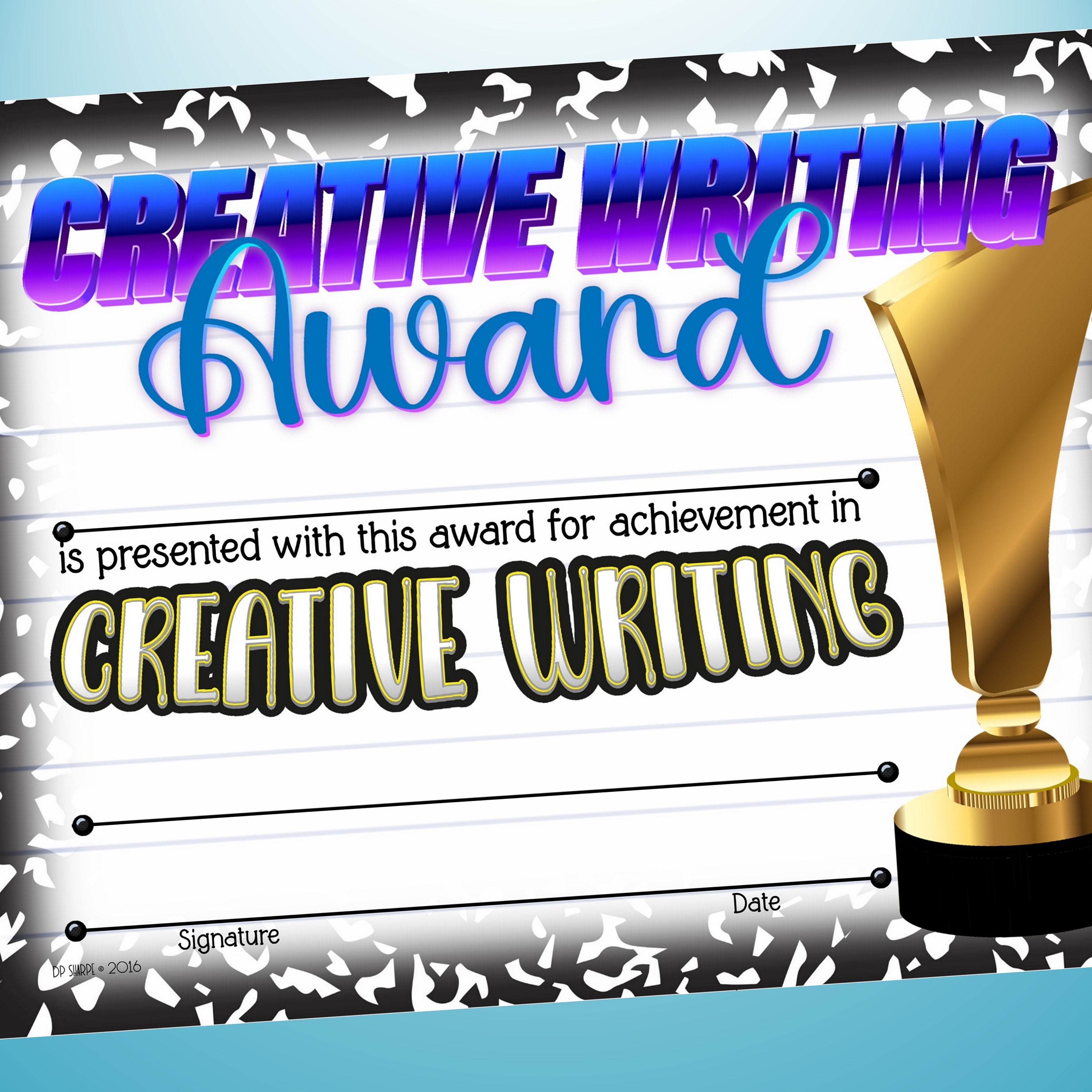 Writer Powerpoint Certificate, Powerpoint Certificate, Writer ...