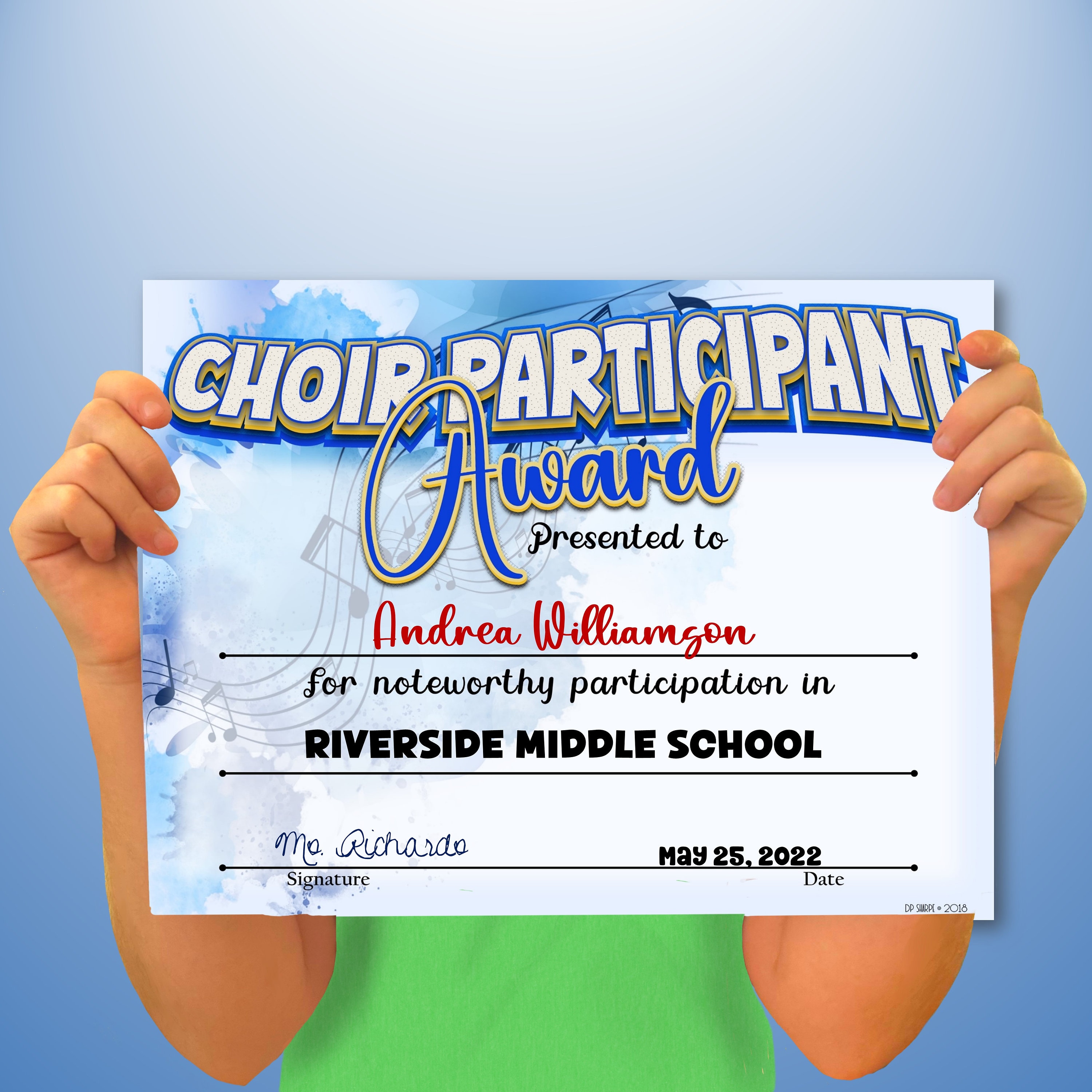 Choir Powerpoint Certificate, Powerpoint Certificate, Music, Templates ...