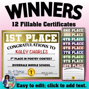 Winners Powerpoint Certificates, Powerpoint Certificates, Winners ...