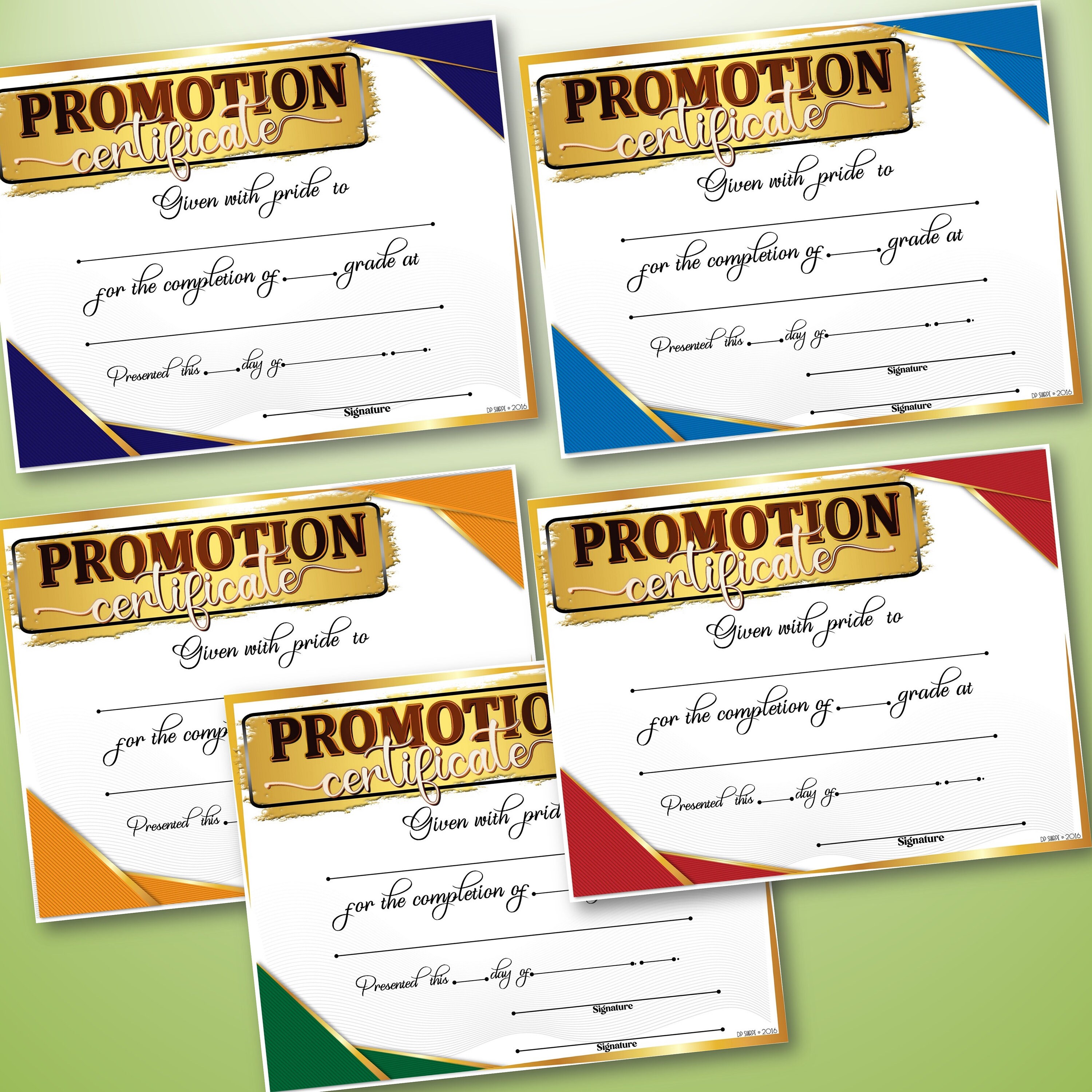 Promotion Certificates, Powerpoint Certificates, School Certificates ...
